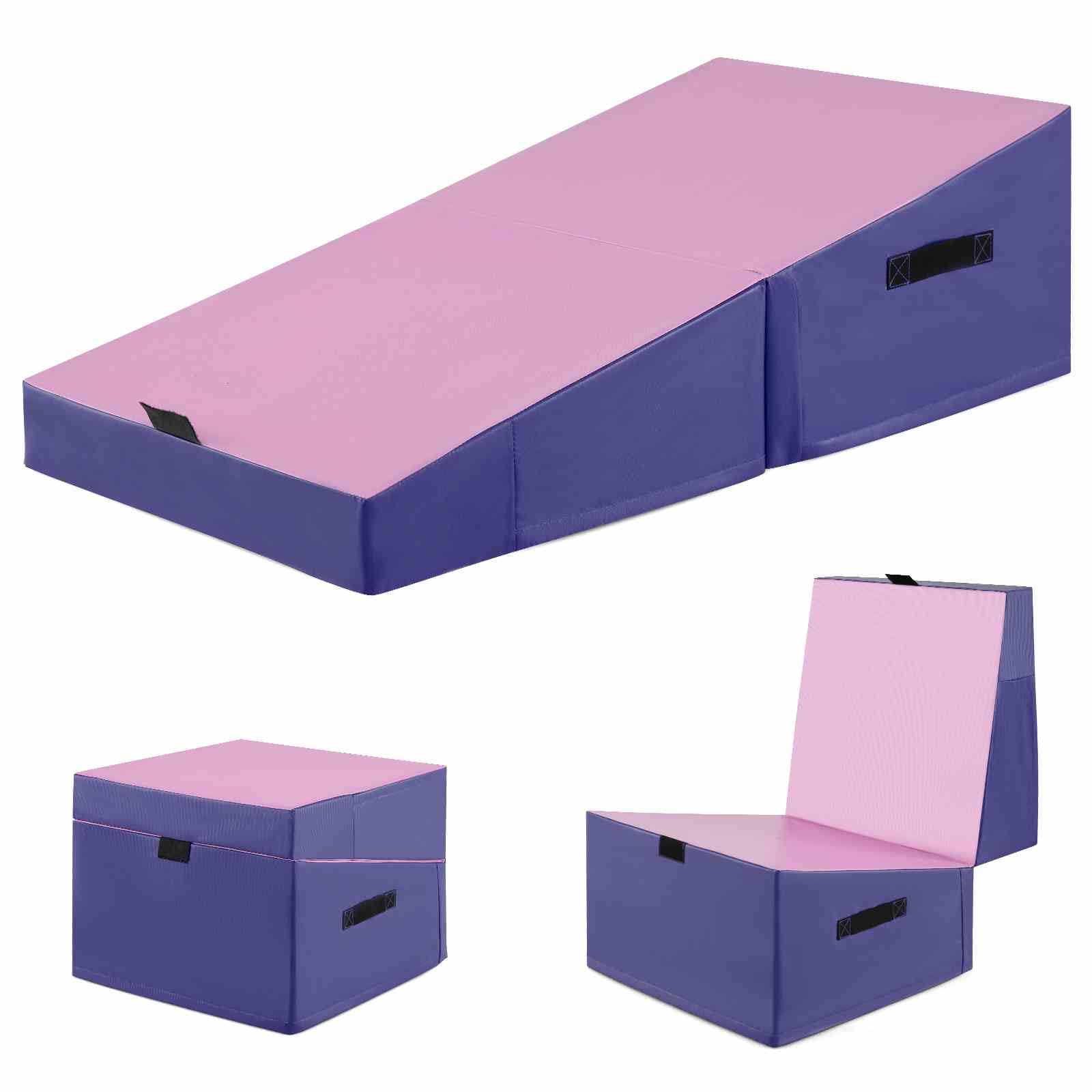 Folding Gymnastic Incline Mat with EPE Foam PVC Cover – Gymax AU